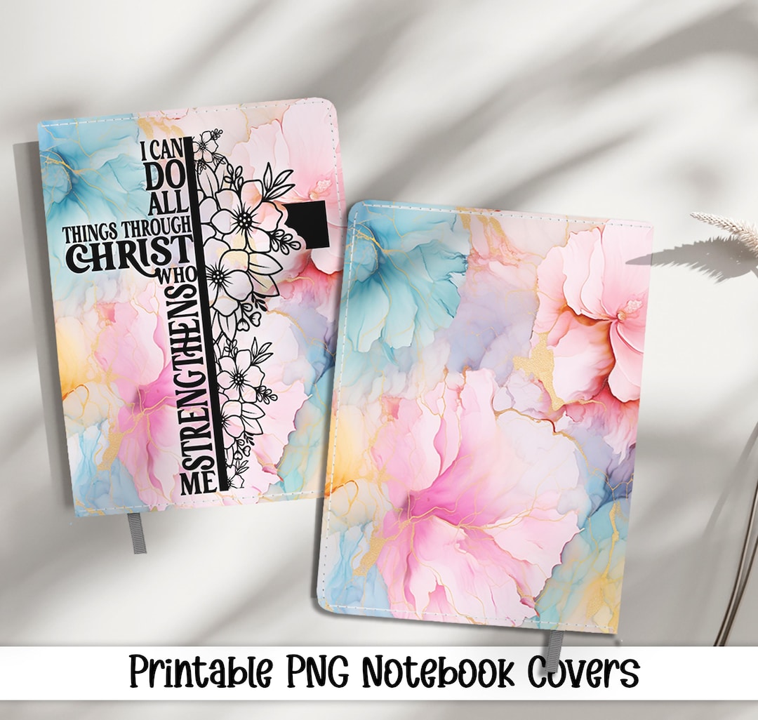Religious Christian Journal Cover PNG Design Sublimation, Spiral ...