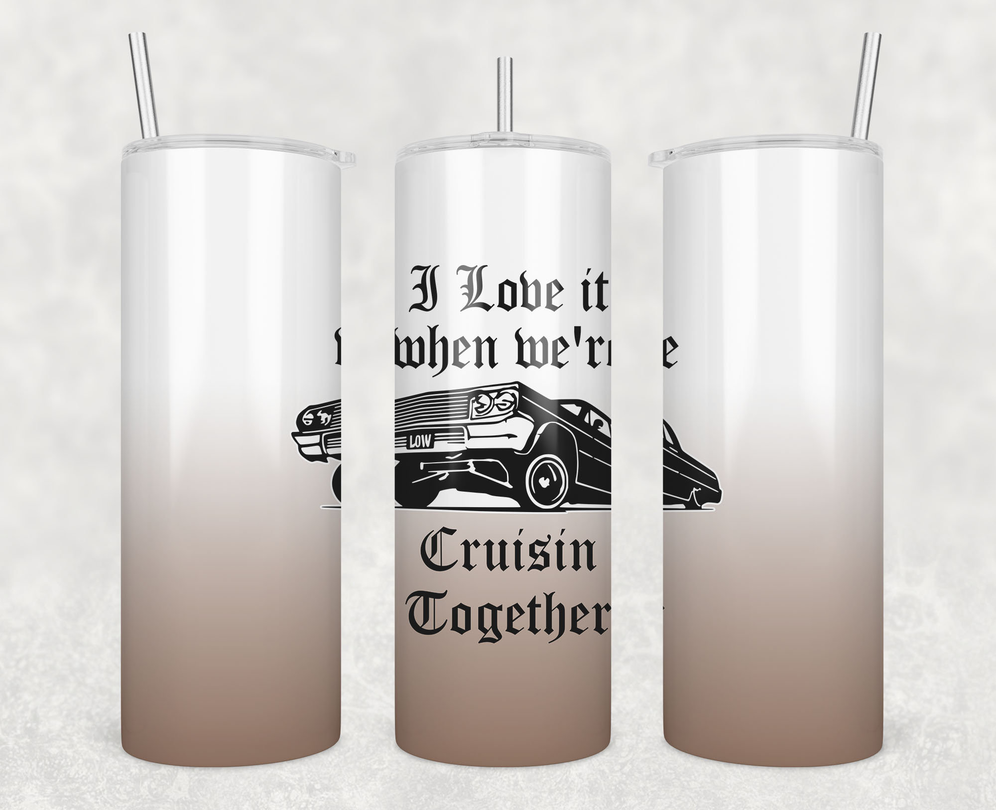 20 Oz Skinny Tumbler Sublimation Design LOWRIDER Cruisin - Etsy