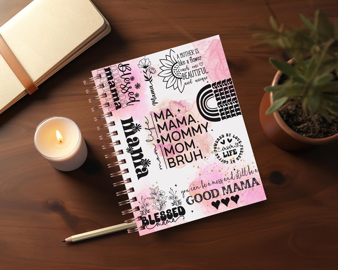 Mom Journal Covers PNG Design, Printable Planner Cover, Spiral Notebook ...