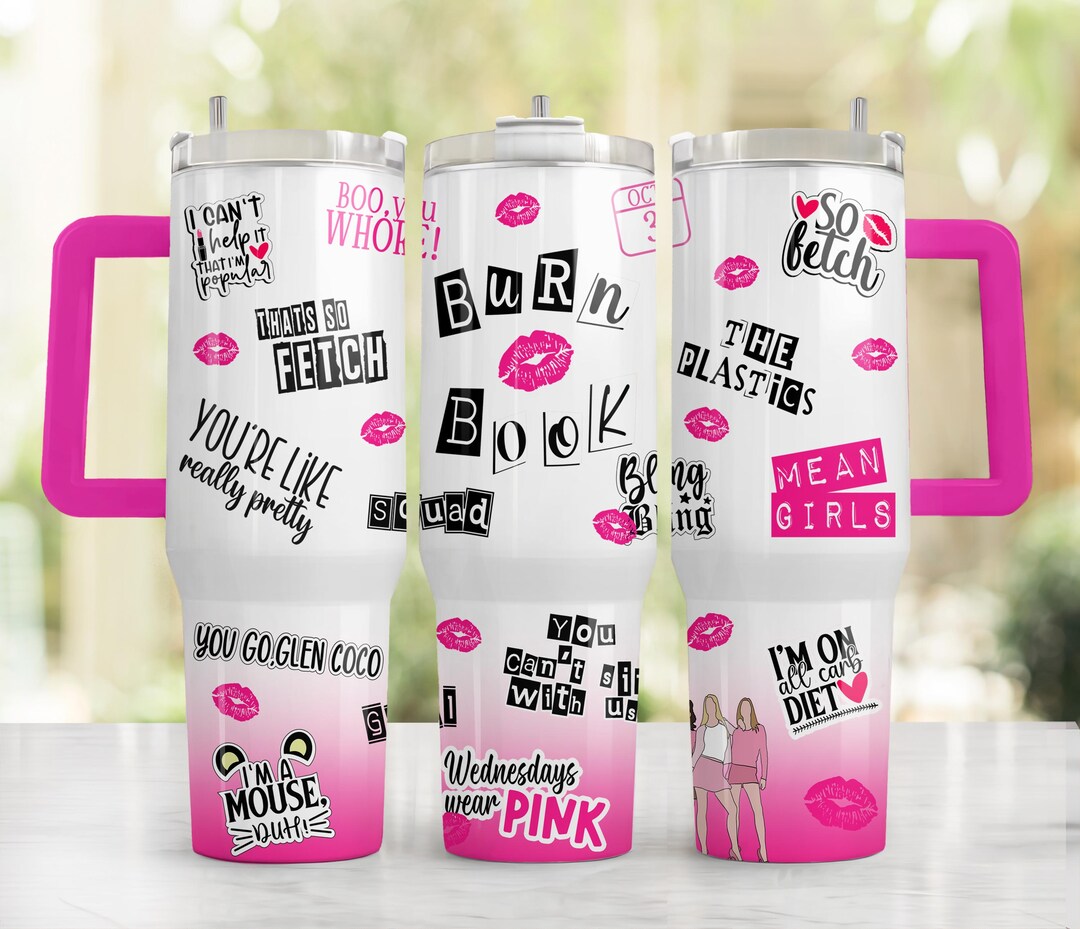 Burn Book Tumbler, 40oz Quencher Tumbler Sublimation Design Wrap, PNG ...