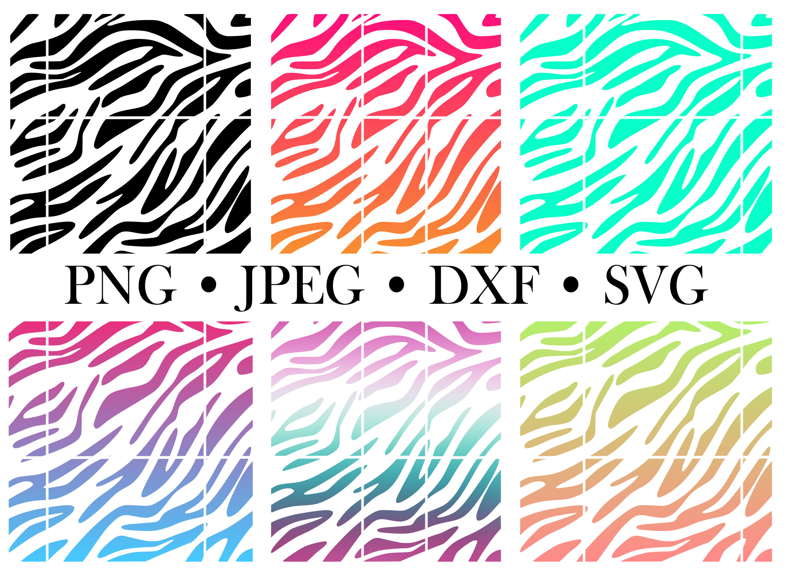 Zebra Stripes Pattern SVG Zebra Stripes Png Animal Print | Etsy
