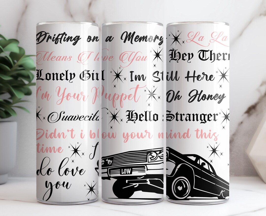 Lowrider Oldies, 20oz Skinny Tumbler Wrap PNG, Sublimation Tumbler ...
