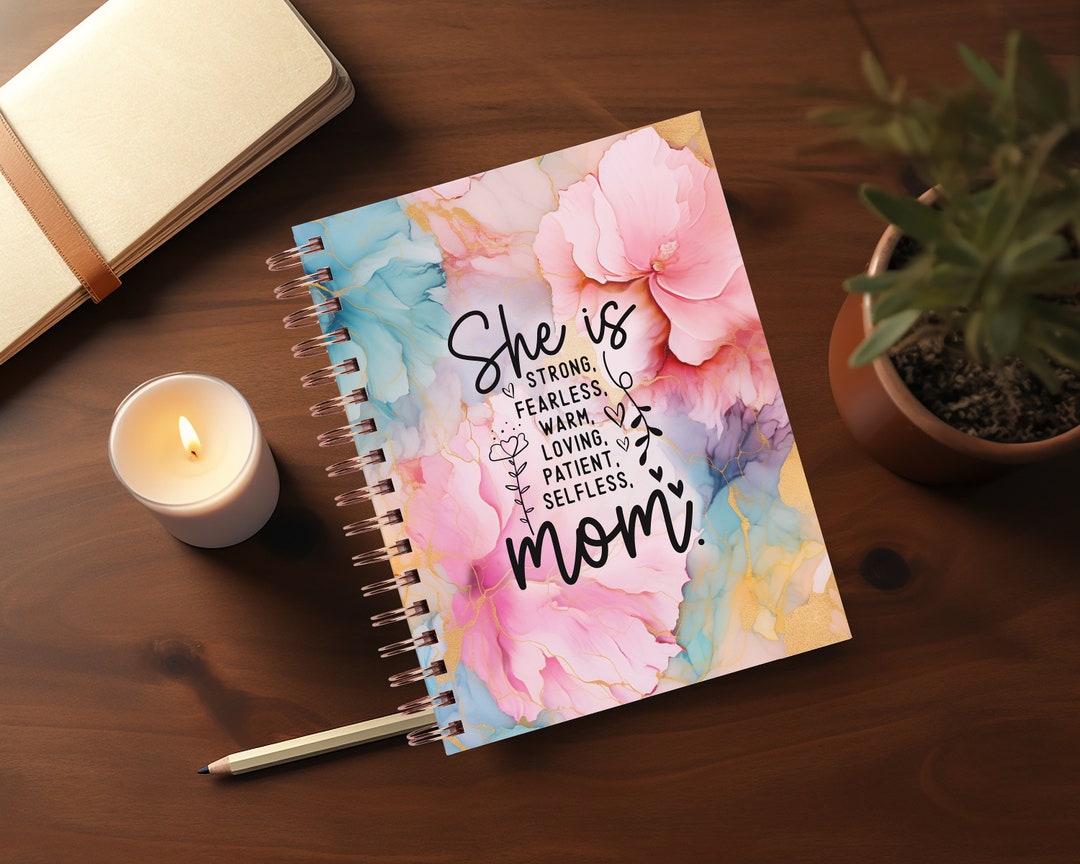 Mom Mothers Day Journal Cover PNG Design Sublimation - Spiral Journal ...