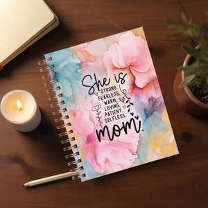 Mom Mothers Day Journal Cover PNG Design Sublimation - Spiral Journal ...