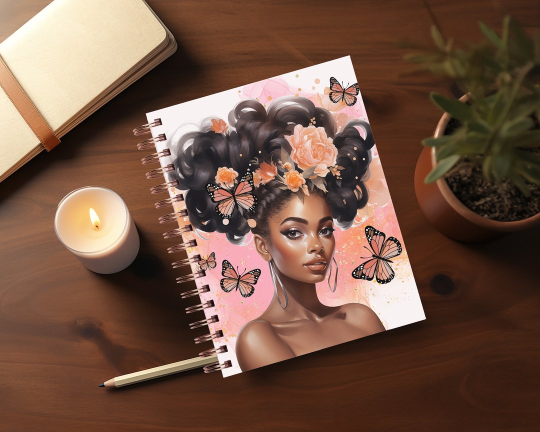 Black Women Glow Different PNG Design Sublimation - Journal Cover ...