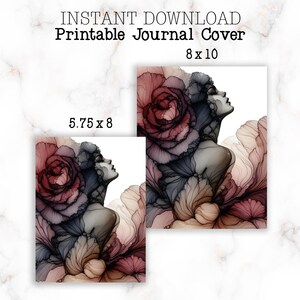 Women Silhouette Journal Covers PNG Design Sublimation - Alcohol Ink ...