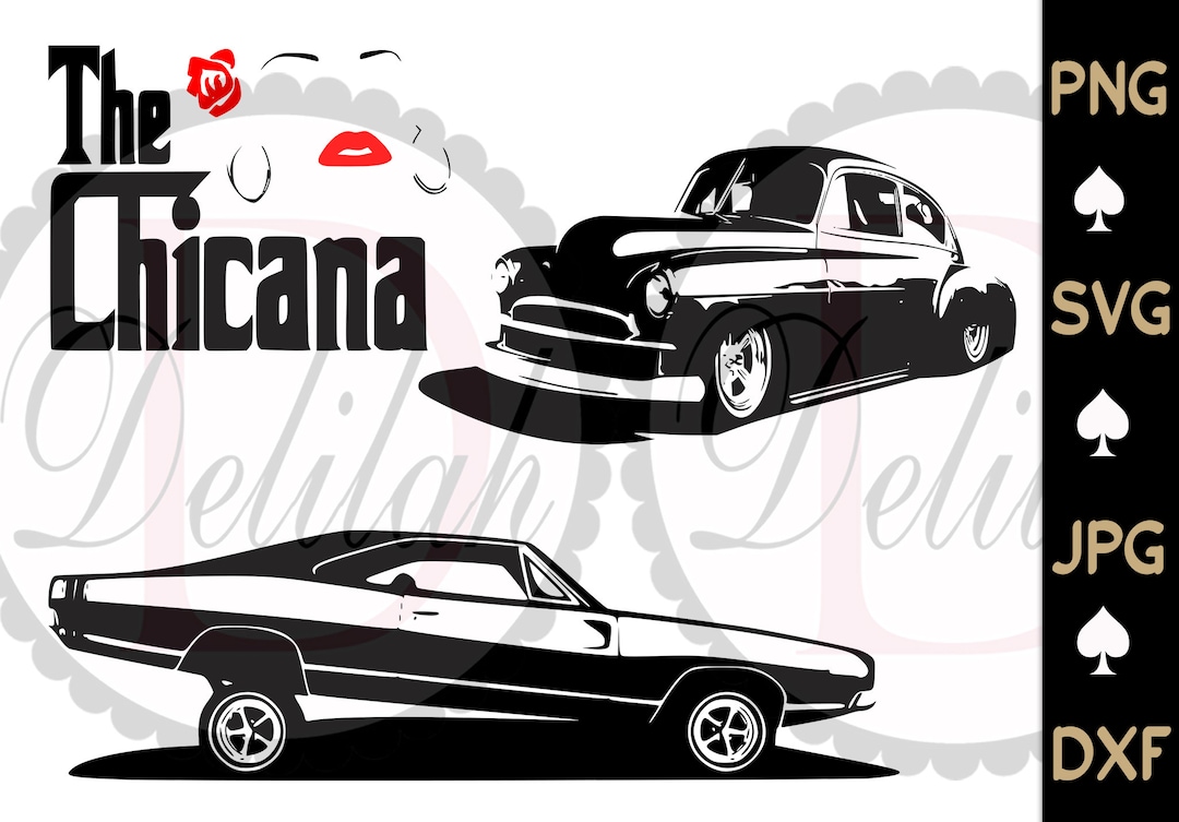 Lowrider Car Decal SVG/PNG • Cholo SVG • Chicana Svg • Lowrider Decals ...