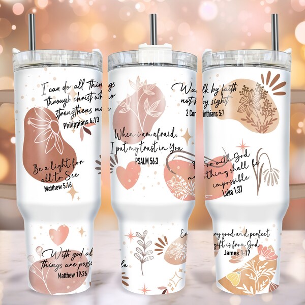 Bible Verse Tumbler - Etsy