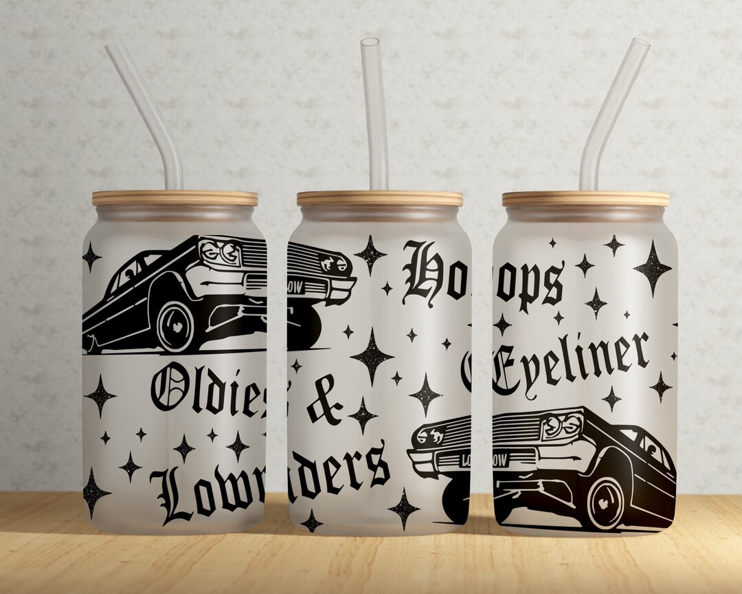 16oz Libbey Glass Can Template Tumbler Lowrider Car Wrap Sublimation ...