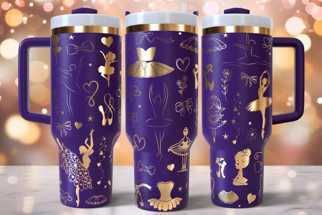 Ballet Dancer Laser Engraved Full Wrap Design for 40oz Tumbler, Digital ...