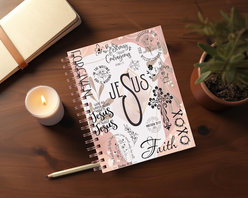 Diseño PNG de portada de diario de Jesús, portada de planificador ...