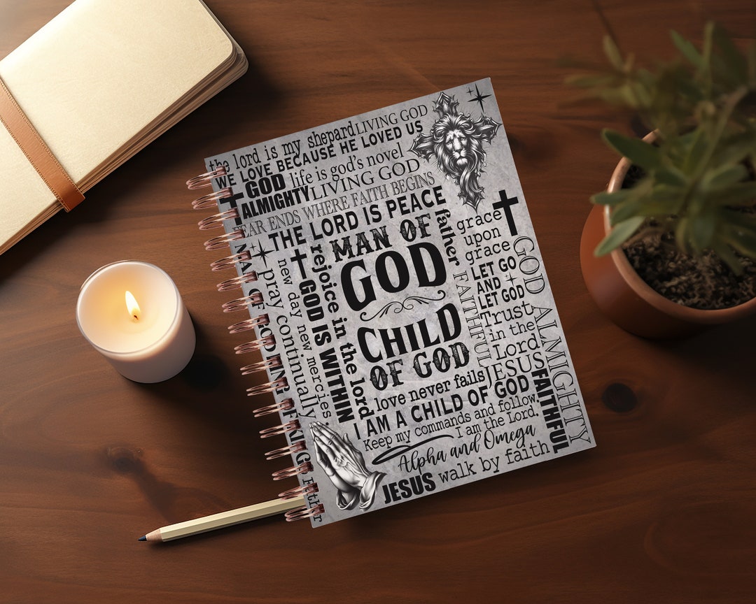Faith Quotes Man of God Journal Covers PNG Design Sublimation ...