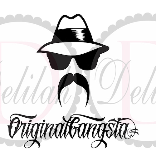 Cholo With Mustache Svg Chicano Fedora Hat Svg Original - Etsy