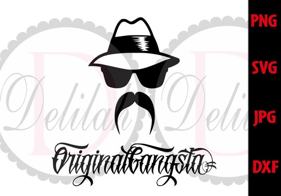 Cholo With Mustache Svg Chicano Fedora Hat Svg Original | Etsy