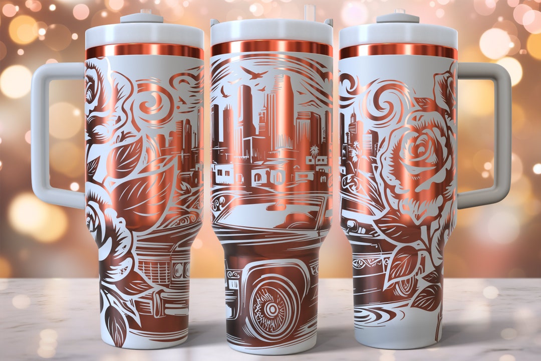 Classic Lowrider Car Engraved Full Wrap Design for 40oz Tumbler ...