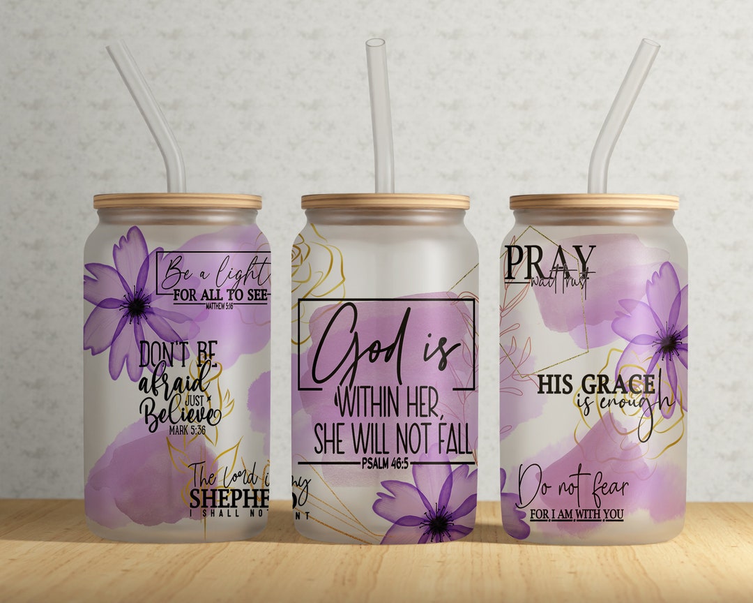Bible Verses 16oz Libbey Can Tumbler Wrap PNG File Religious ...