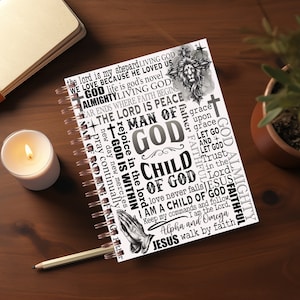 Man of God Bible Verses Journal Covers PNG Design Sublimation ...