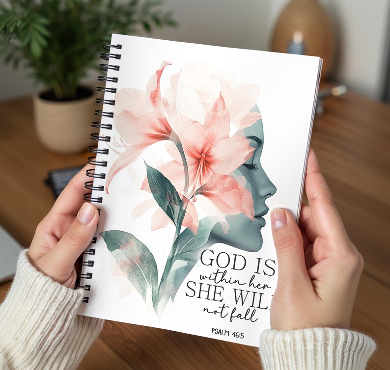 God is Within Her Journal Covers PNG Design Sublimation - Printable ...