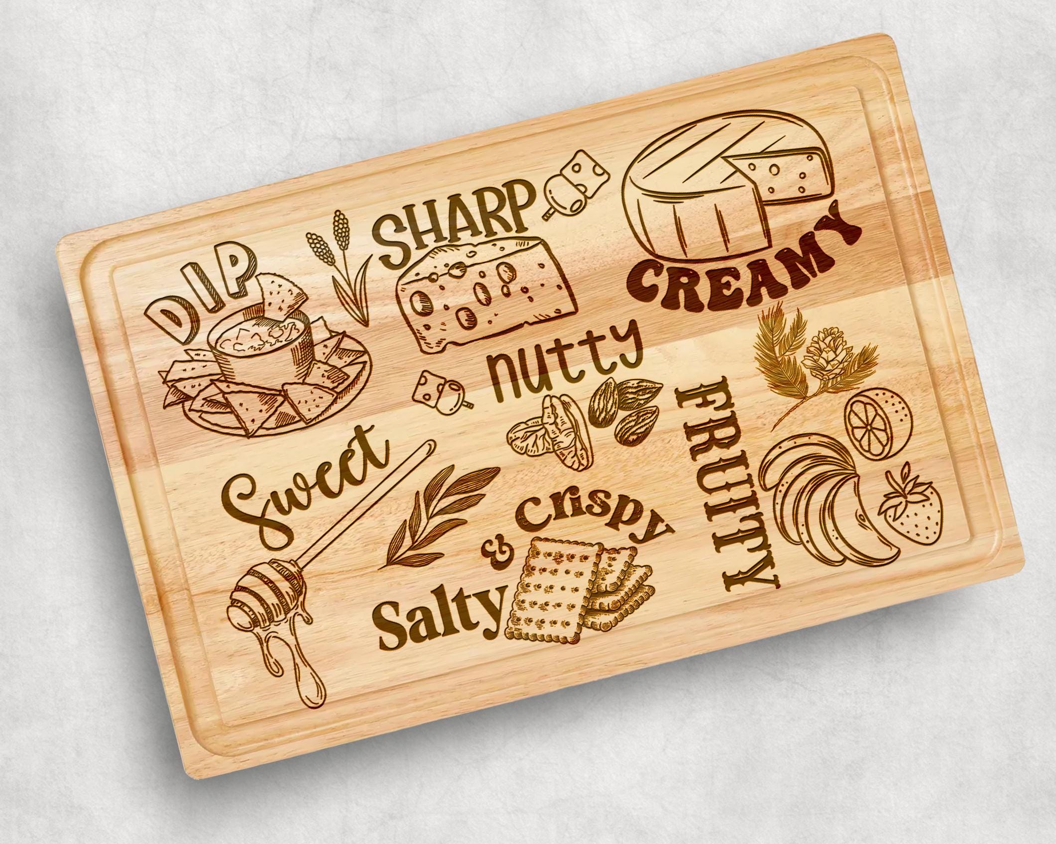 Charcuterie Cutting Board Laser Engraved File Design, Charcuterie Board ...