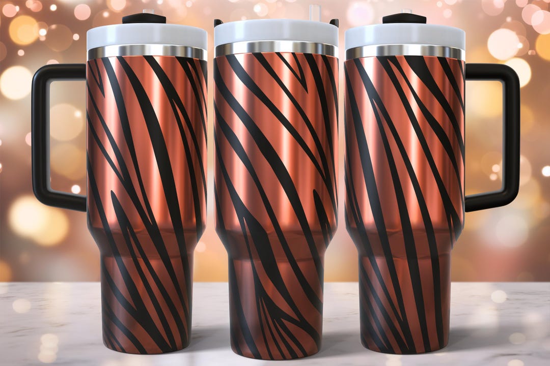 Zebra Laser Engraved Full Wrap Design for 40oz Tumbler, Digital ...