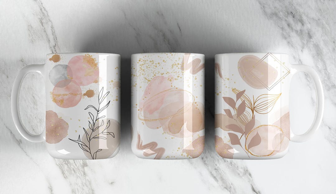 Boho Layout Mug Wrap PNG, Mug Sublimation Designs, 11oz Mug Wrap, 15oz ...