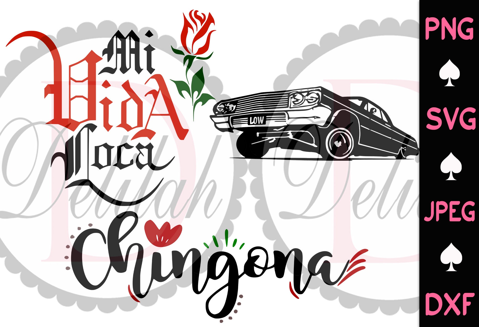 Lowrider Car Decal SVG/PNG Chola SVG Chingona Latina Svg | Etsy