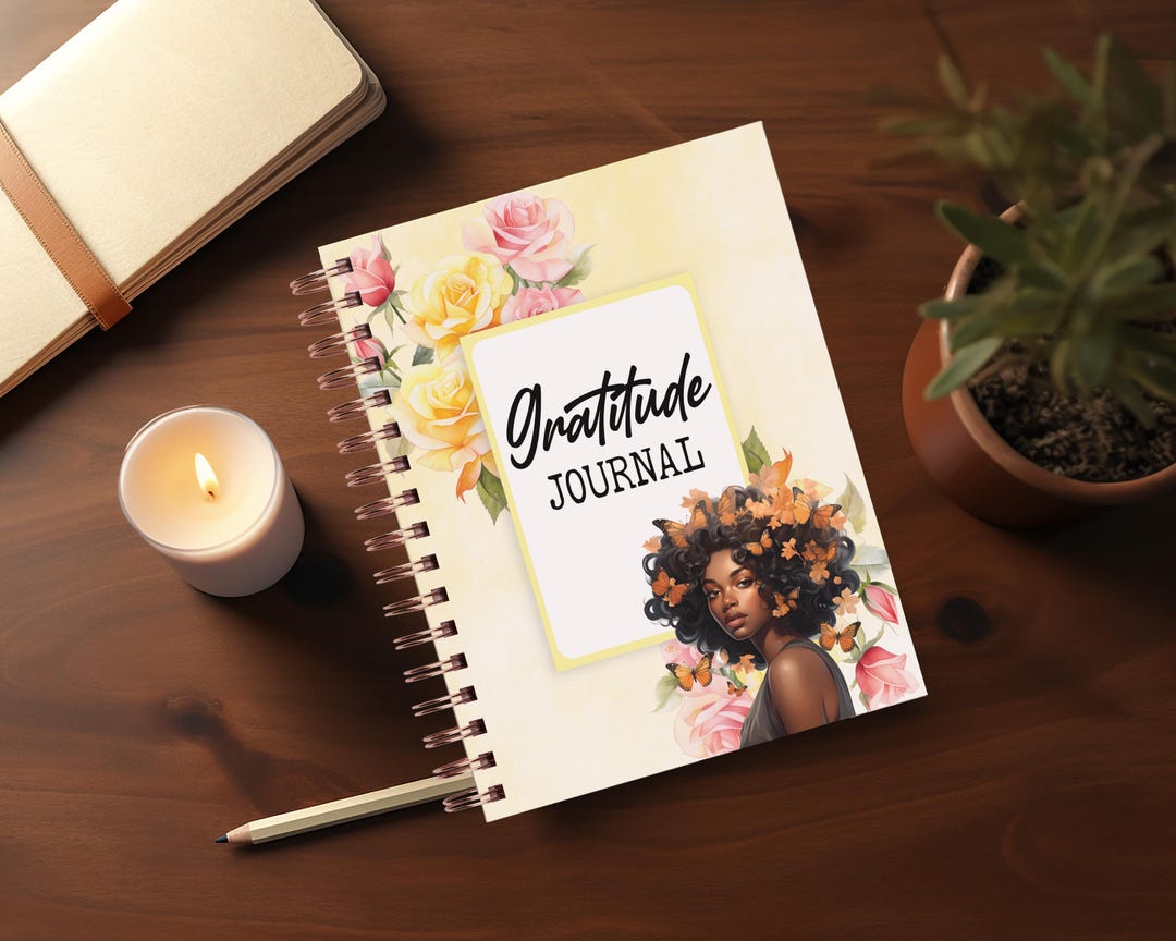 Gratitude Journal Cover, Notebook Cover, Planner Cover, Spiral Notebook ...