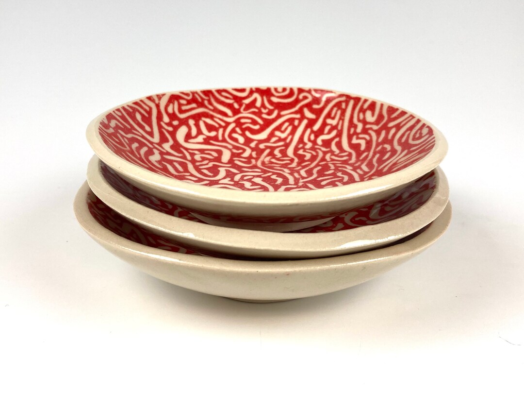 Small Ceramic Dish Cat Soft Food Plates Handmade Pottery Jewellery Dish ...