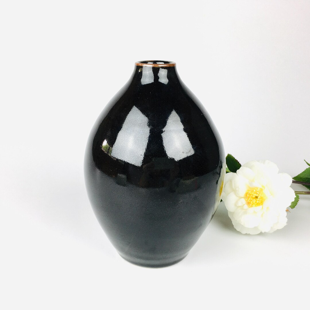 Asian-style Porcelain Vase - Tenmoku - Wheel-thrown Pottery - Ceramic ...