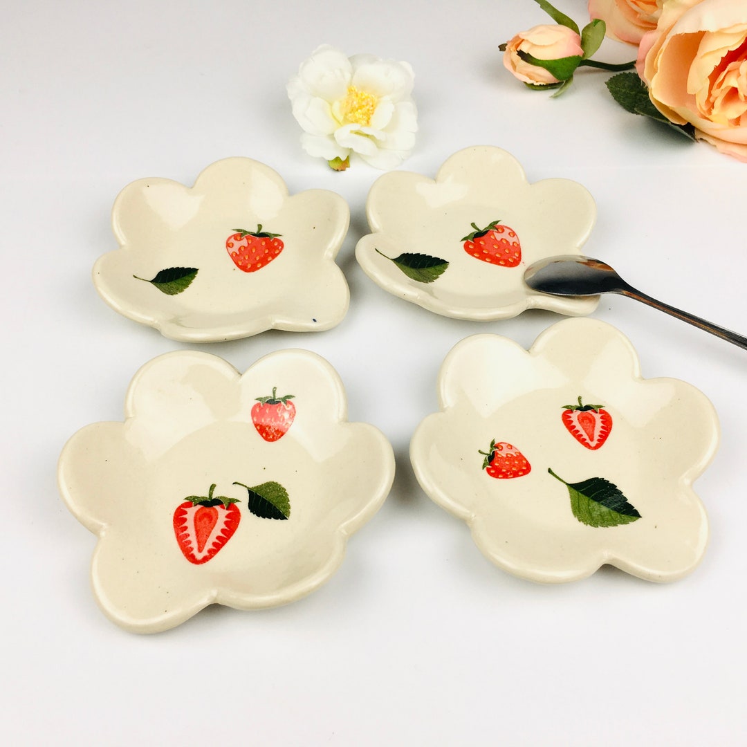 Handmade Ceramic Spoon Rest – Strawberry Decal Pottery Art - Etsy