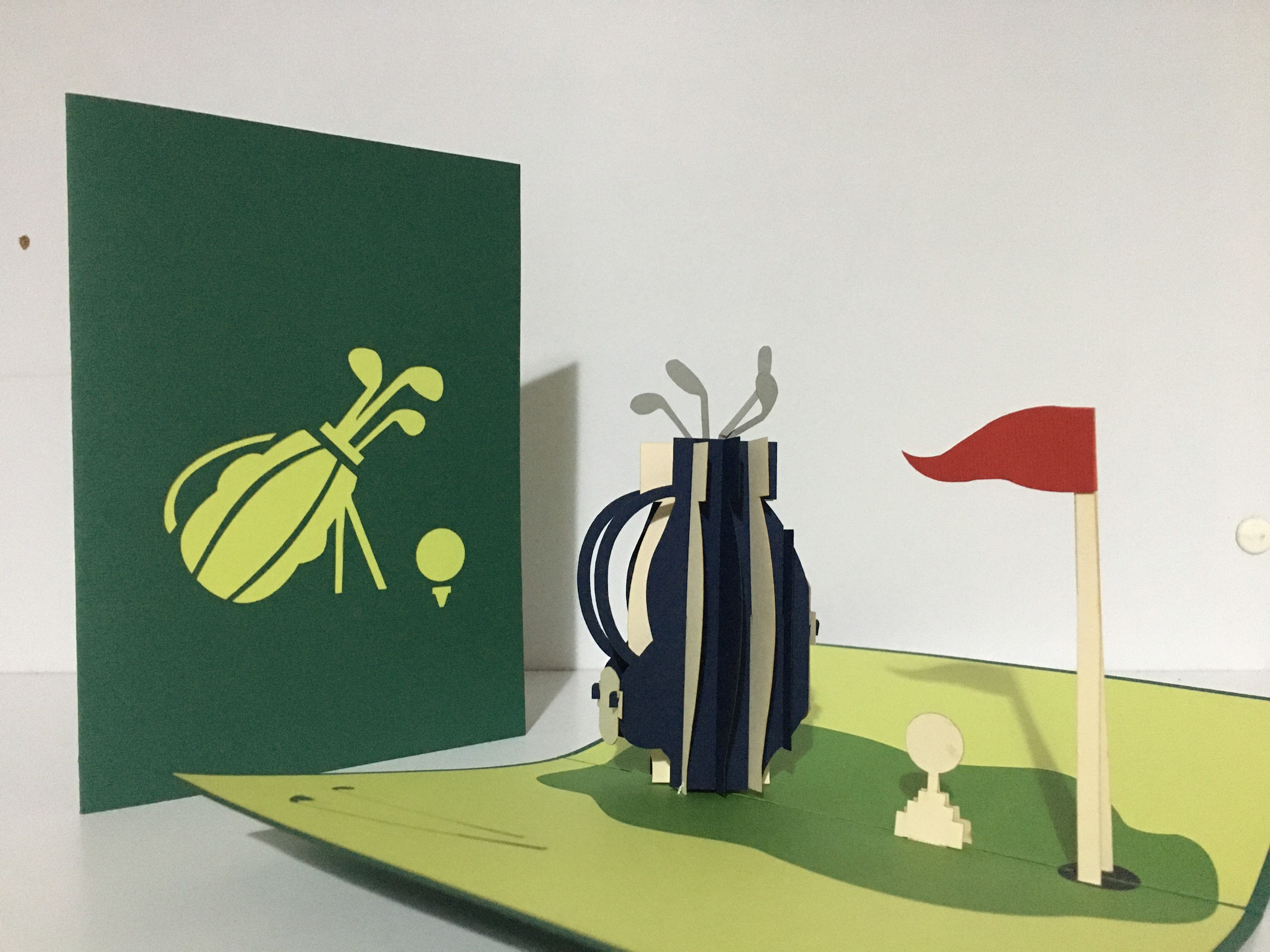 Golf Pop Up Card Birthday Pop Up Card Card for Him Card for | Etsy