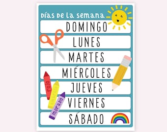 Numbers Poster Spanish Counting in Spanish Classroom Decor - Etsy