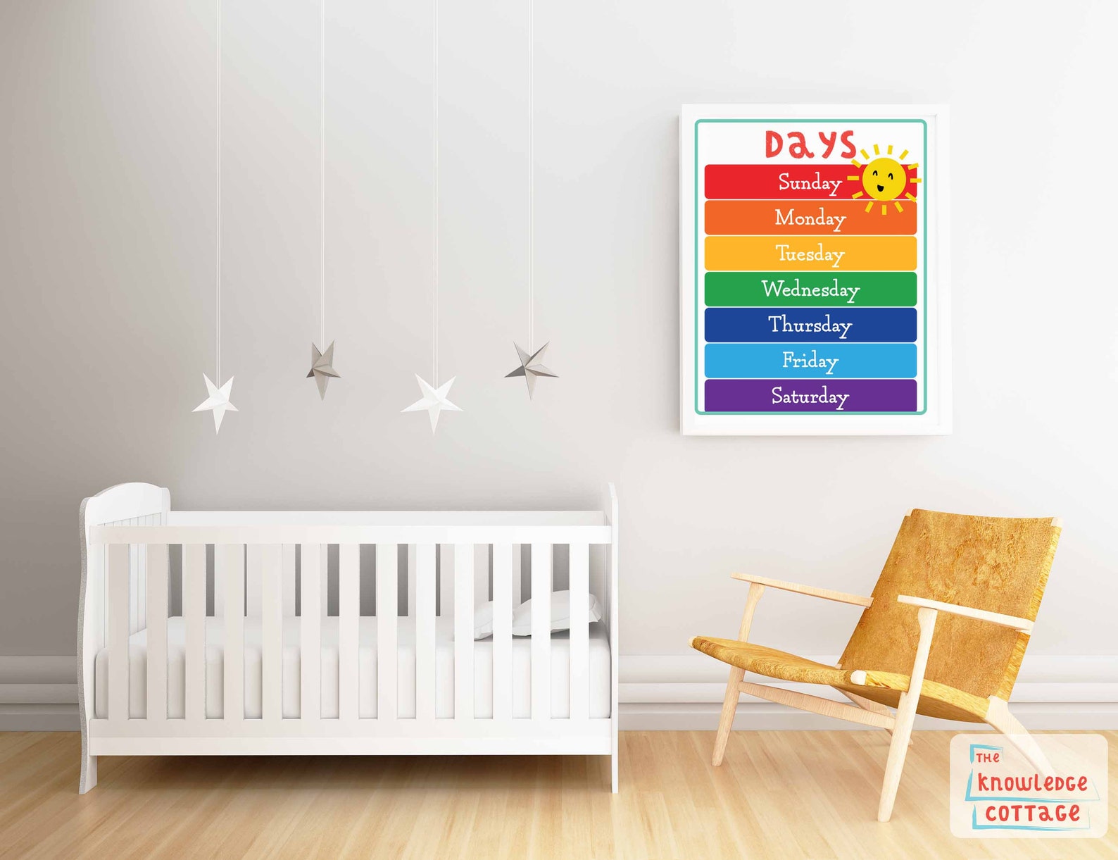 Days of the Week Printable, Rainbow Poster, Rainbow Print, Teacher Sign ...