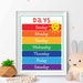 Days of the Week Printable, Rainbow Poster, Rainbow Print, Teacher Sign ...