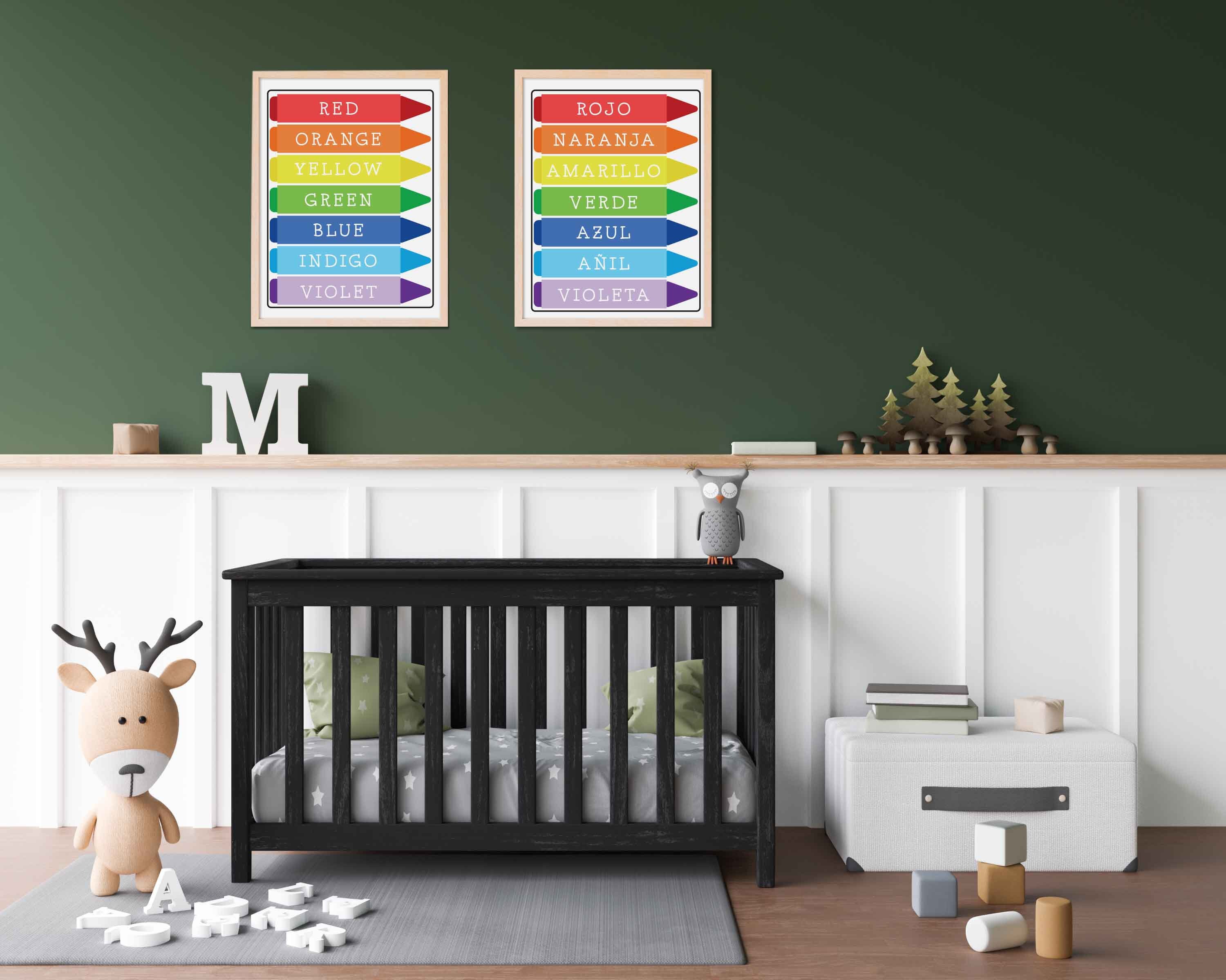 Colors Poster, Colors of the Rainbow Spanish Poster, Dual Language ...