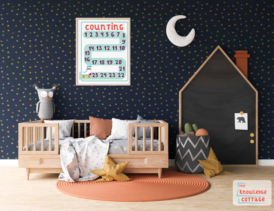 Math Poster Learn to Count Numbers Math Montessori - Etsy