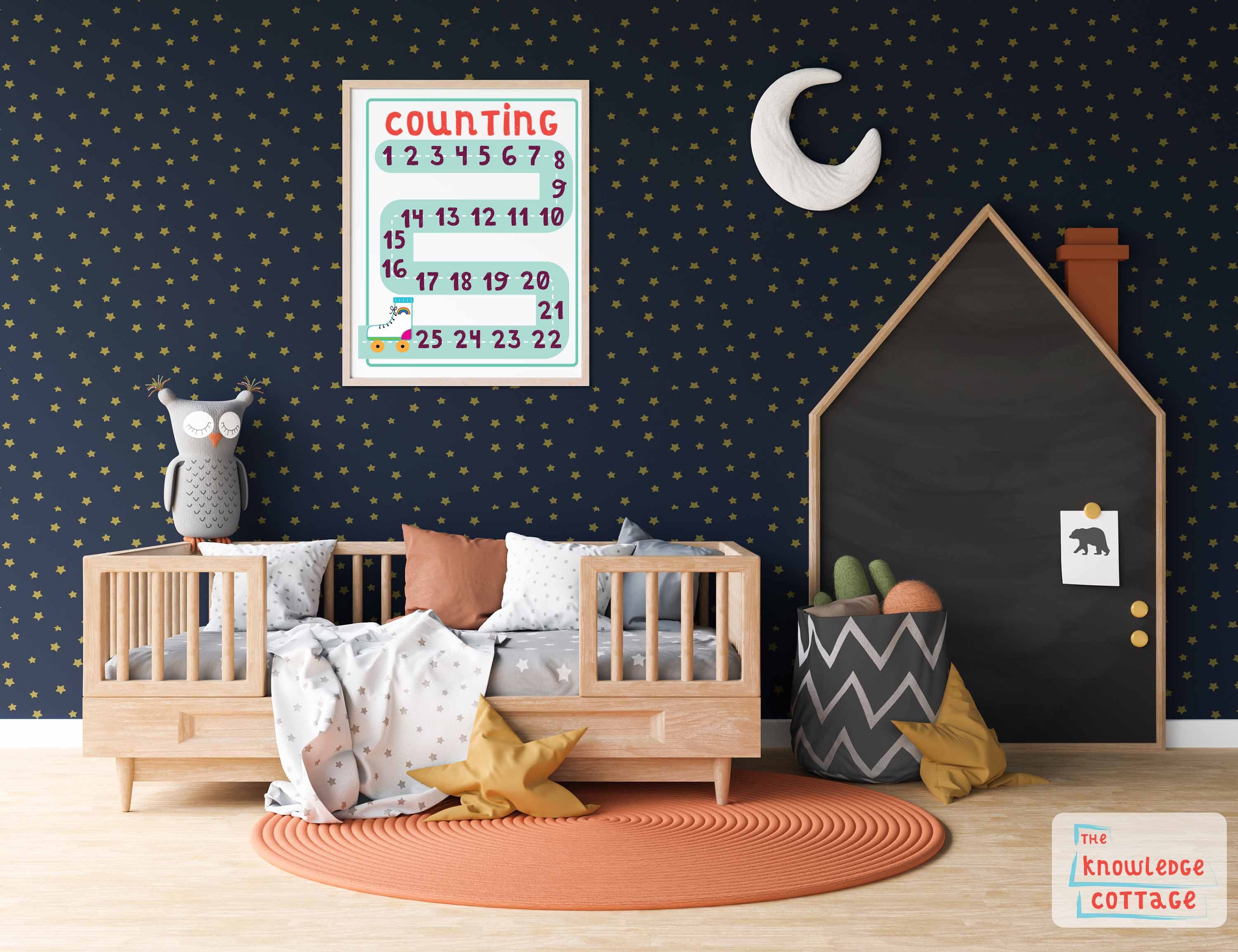 Math Poster Learn to Count Numbers Math Montessori - Etsy