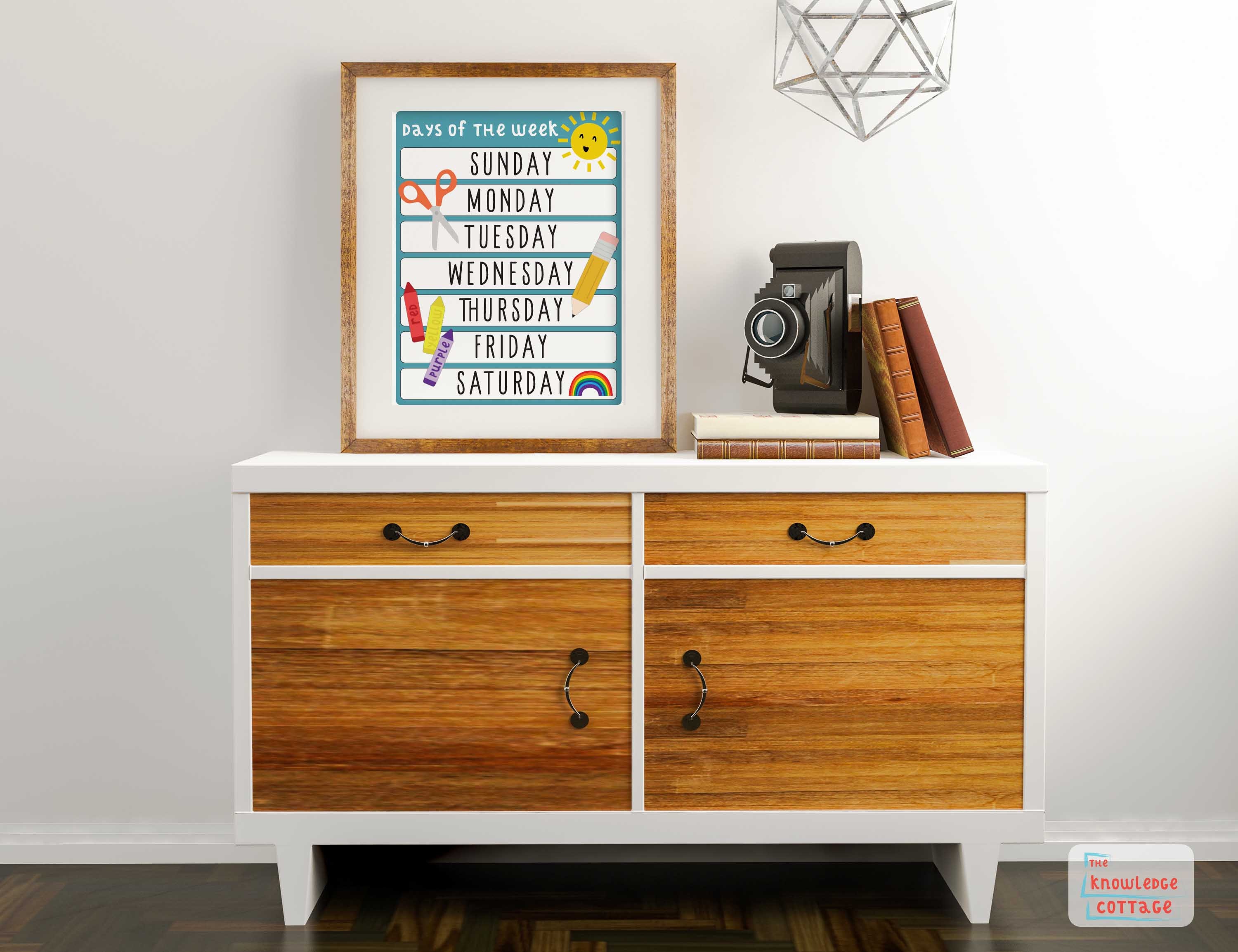 Classroom Sign, Educational Poster, Days of the Week Print, Montessori ...