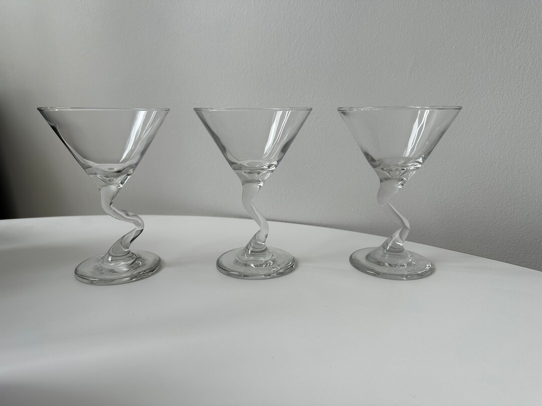 Set of 3 Tia Maria Brand Wavy Z Stem Mini Espresso Martini Glasses - Etsy