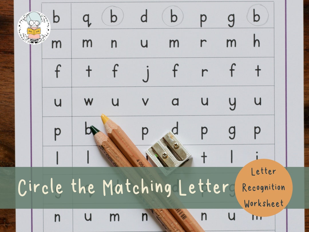 Circle the Matching Letter Worksheet | Alphabet Learning Activity ...
