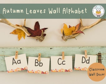 Printable Alphabet Word Wall Classroom Decor Woodland - Etsy