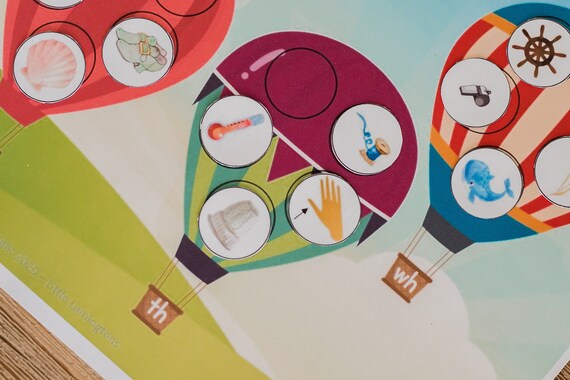 Digraph Sorting Activity Hot Air Balloons Phonics Game | Etsy