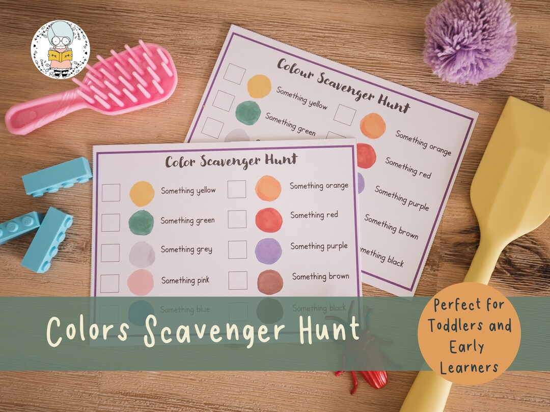 Colors Scavenger Hunt Card for Early Learners, Indoor and Outdoor Fun ...