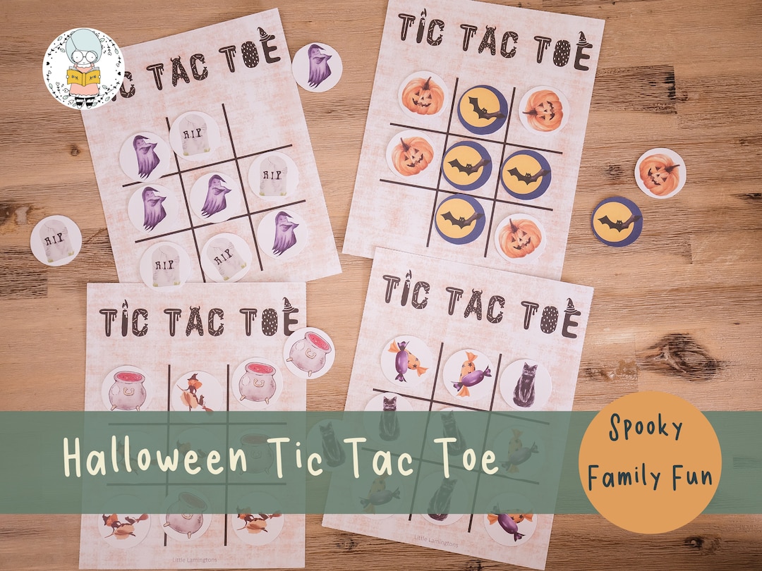 Halloween Tic Tac Toe Game for Spooky Fall Activity, Trick or Treat ...