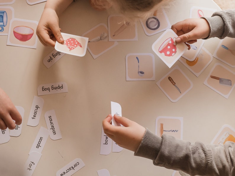 Food Flashcard Bundle Fruits Vegetables and Kitchen Tools - Etsy