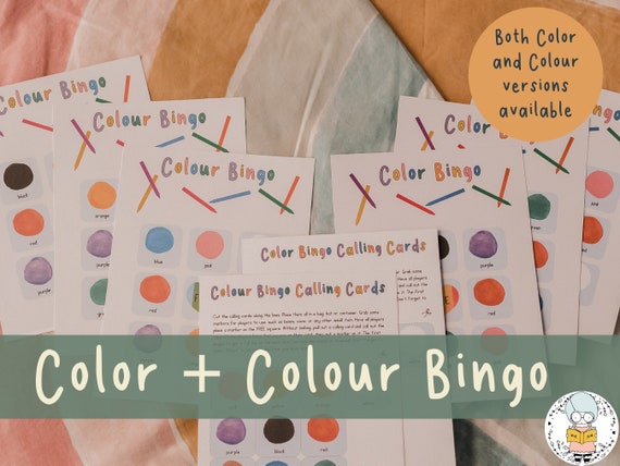Color Bingo Game Learning About Colours With 10 Play Cards - Etsy