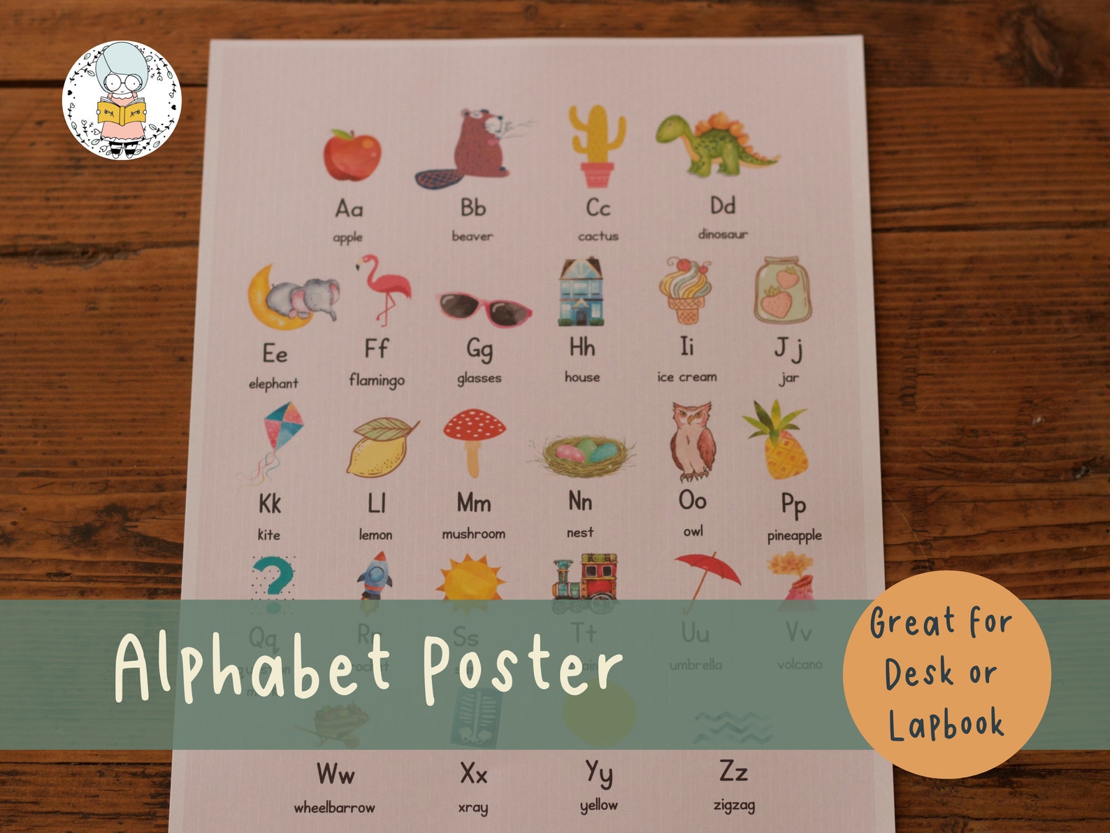 Alphabet Poster ABC Printable Display Preschool Toddler - Etsy Australia