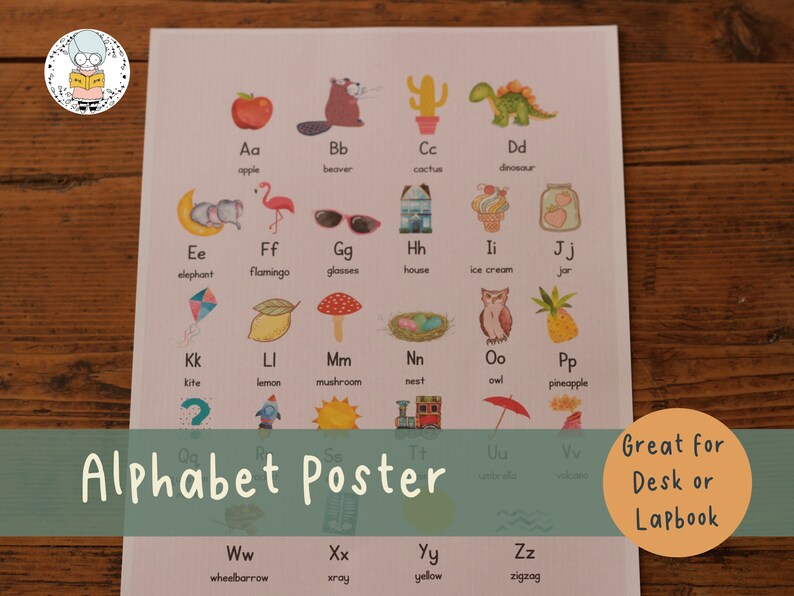 Alphabet Poster ABC Printable Display Preschool Toddler - Etsy Australia