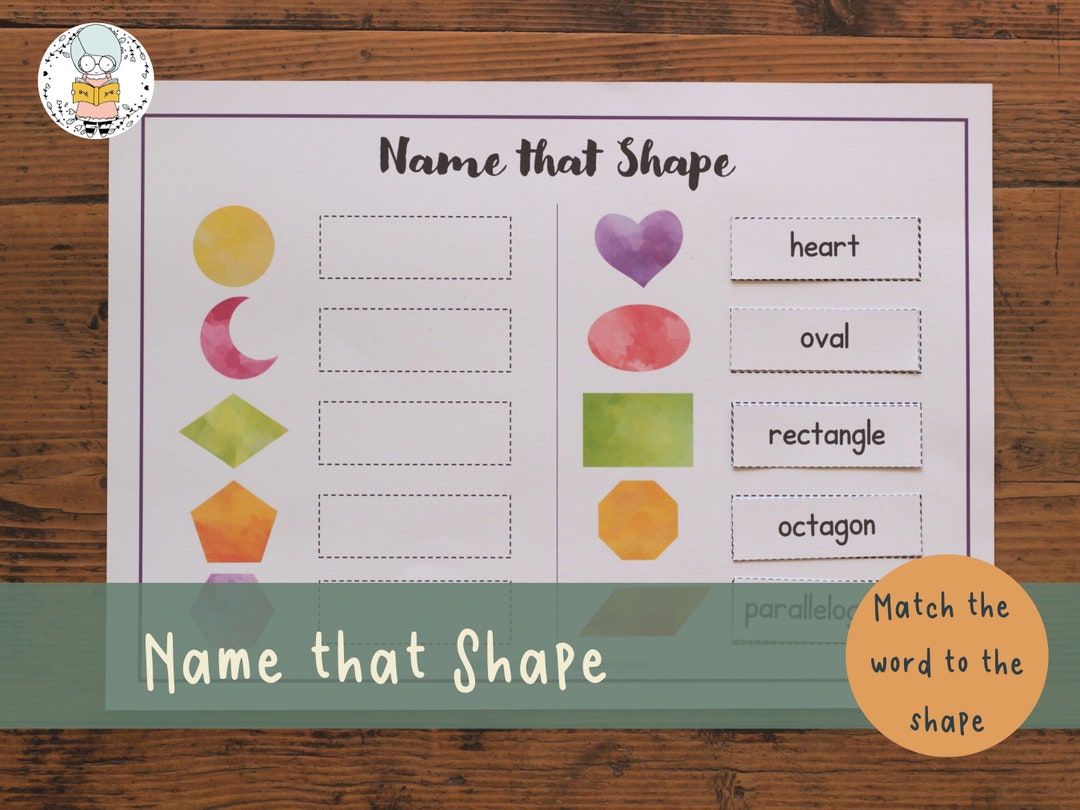 Name That Shape Matching Activity Shape Learning Printable Preschool ...