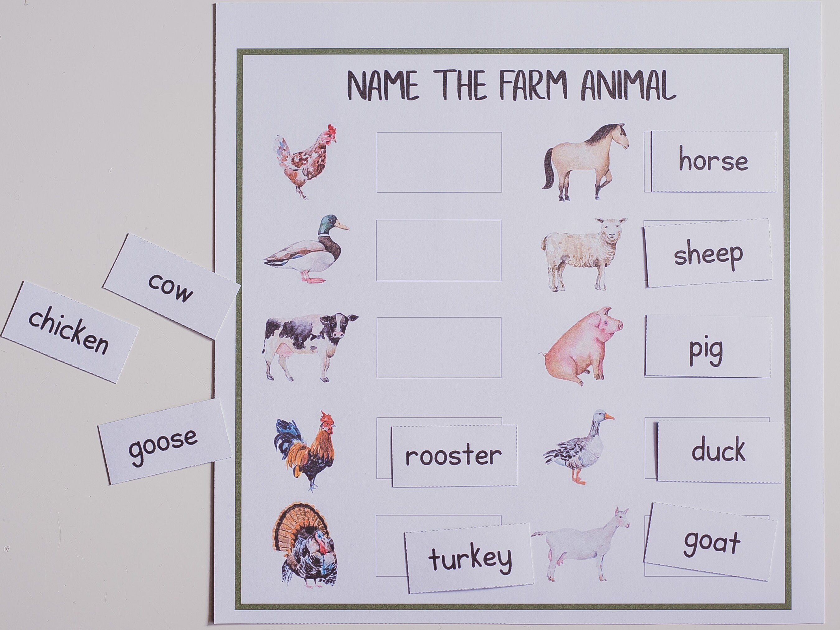 Farm Animal Mini Bundle for Early Learners Hands-on - Etsy